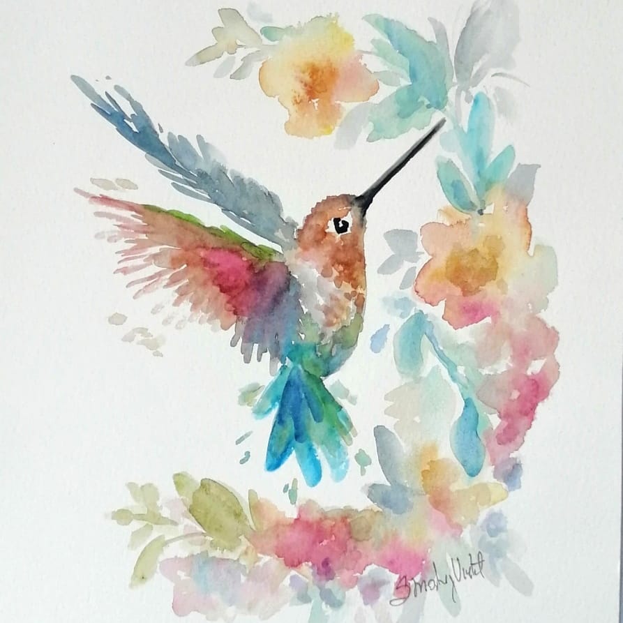 Colibrí 5 | Cuadro Acuarela – Tonos Deco